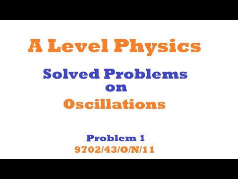 A Level Physics | Oscillations | Solved Problem 1 | 9702/43/O/N/11 |Simple Harmonic Motion ...